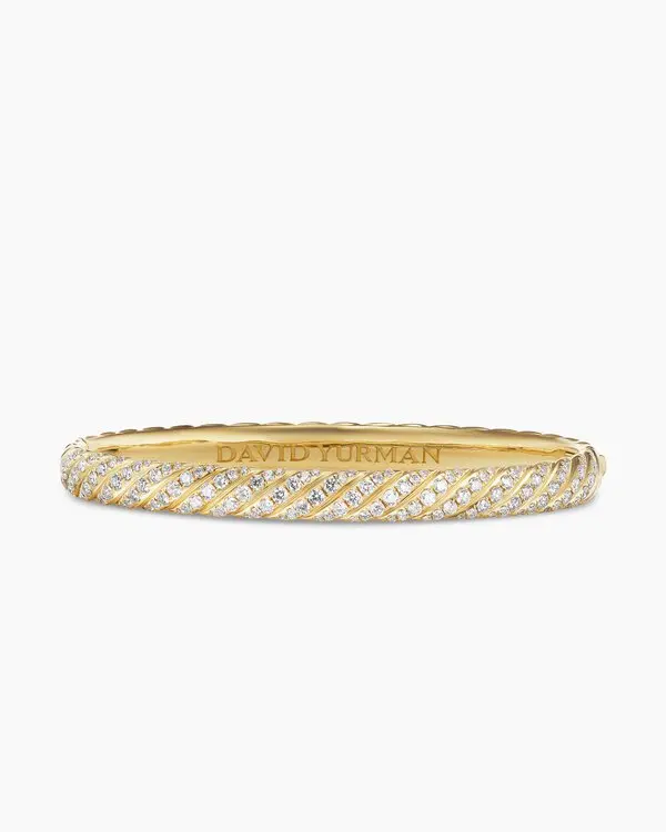David Yurman Sculpted Cable Bangle Bracelet - Diamond