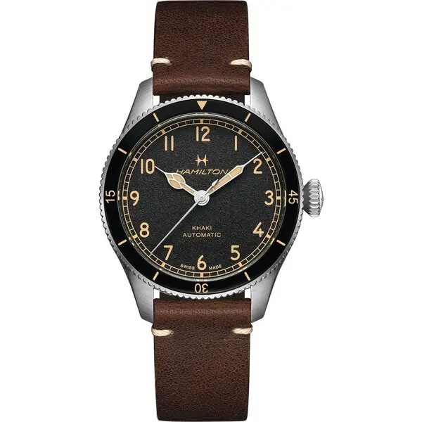 Hamilton Khaki Aviation Pioneer Strap Watch - Black