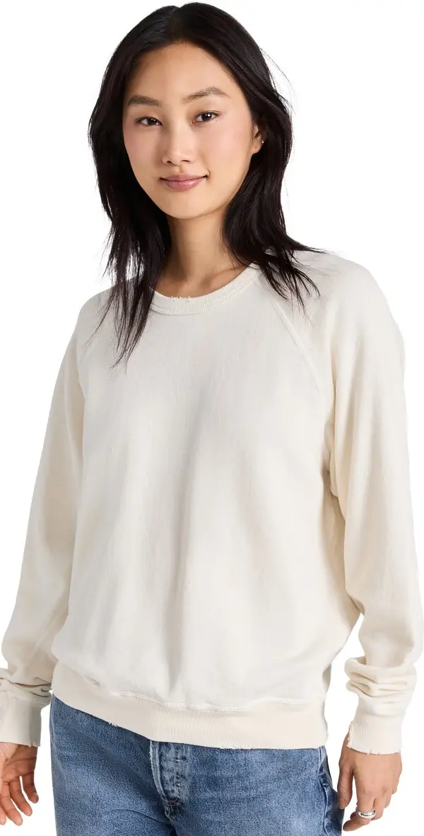The Great. The College Sweatshirt - Washed White