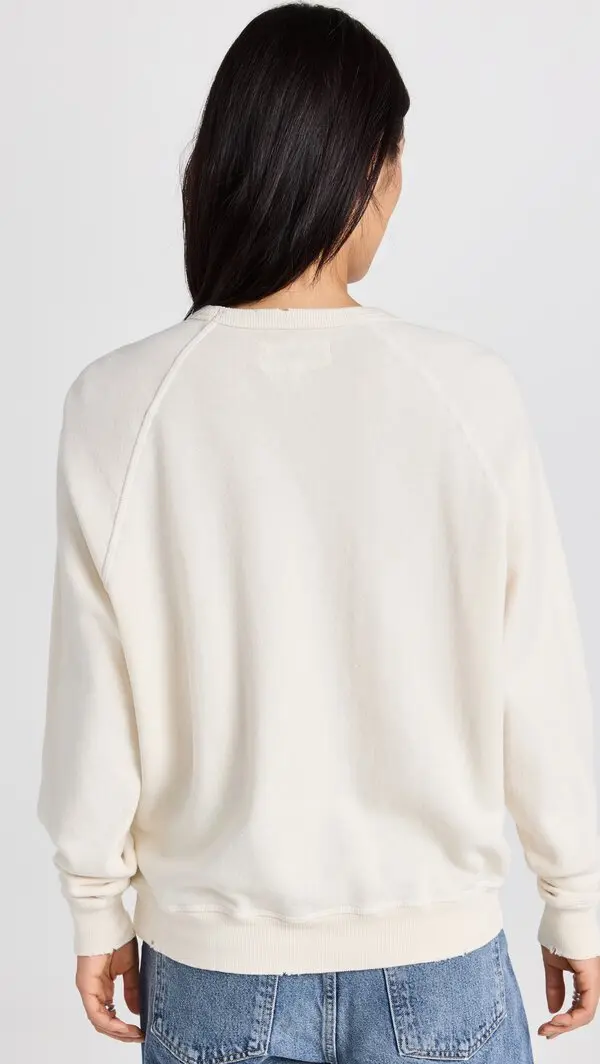 The Great. The College Sweatshirt - Washed White