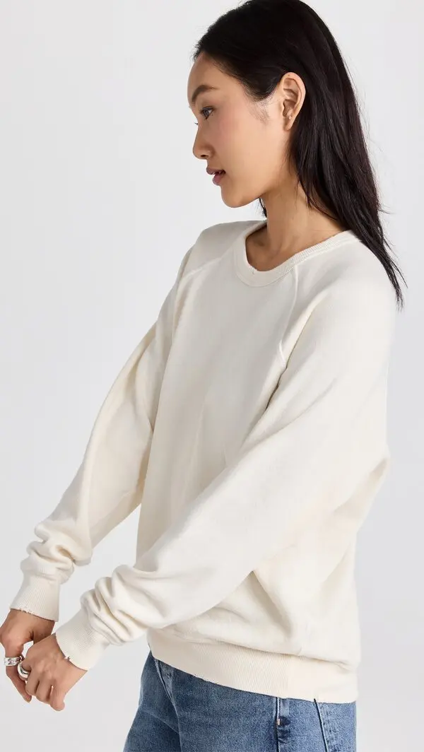 The Great. The College Sweatshirt - Washed White