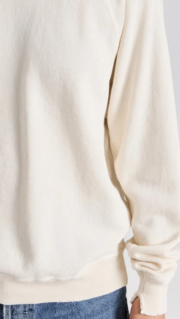 The Great. The College Sweatshirt - Washed White
