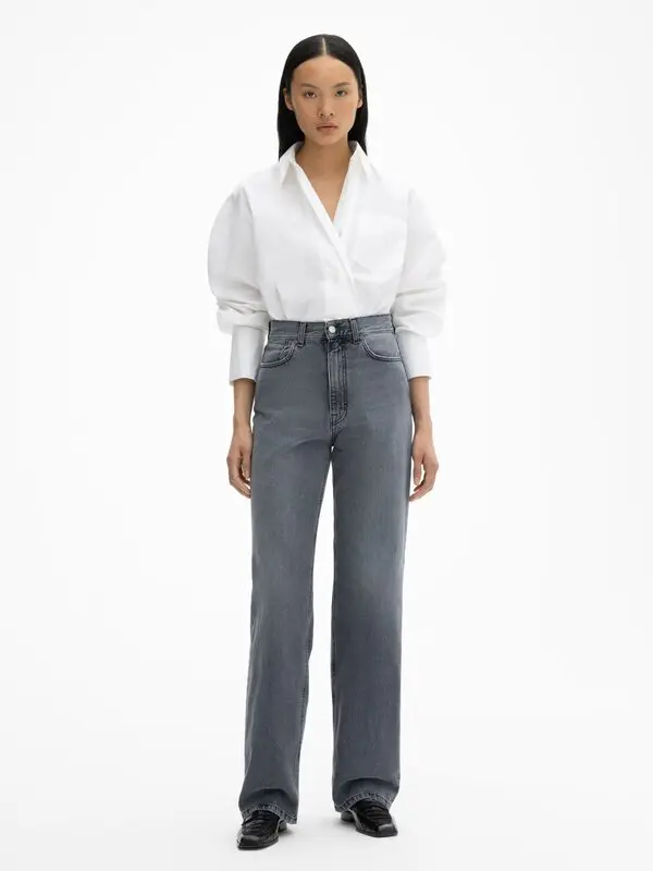 HOUSE OF DAGMAR Wide Leg Denim - Grey