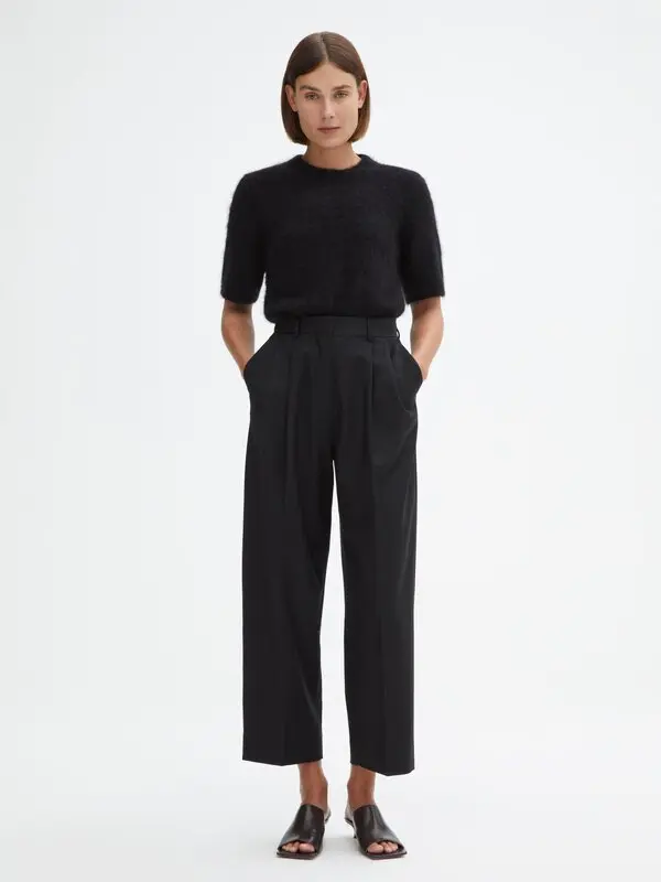 HOUSE OF DAGMAR Wide Cropped Suit Trousers