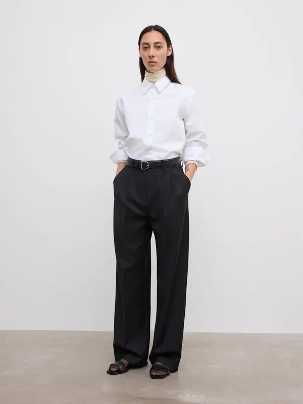 HOUSE OF DAGMAR Wide Suit Trousers - Black