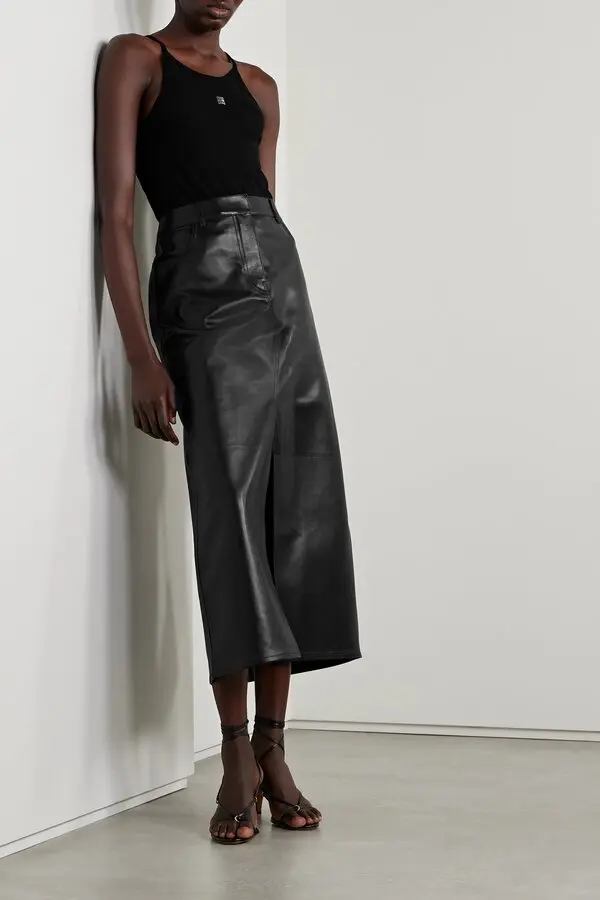 Givenchy Leather Maxi Skirt