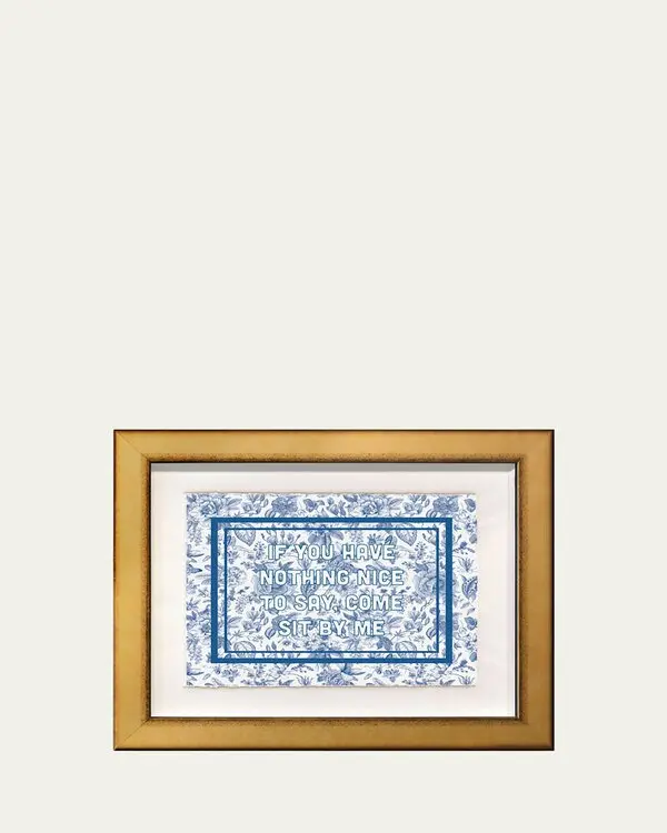 NICK MELE FINE ART Text J "nothing Nice" Art Print Nick Mele - One-color