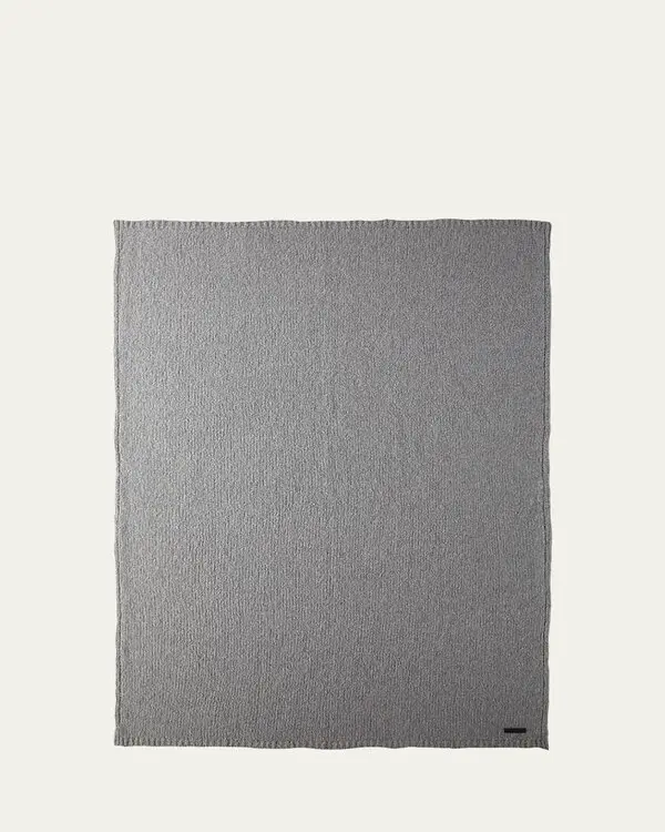 Sofia Cashmere Bouclé Cashmere-silk Throw Blanket - Gray
