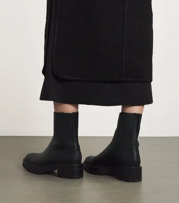 AQUAZZURA Saint Honore Leather Ankle Boots