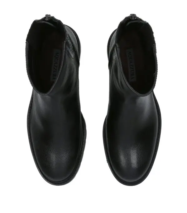 AQUAZZURA Saint Honore Leather Ankle Boots