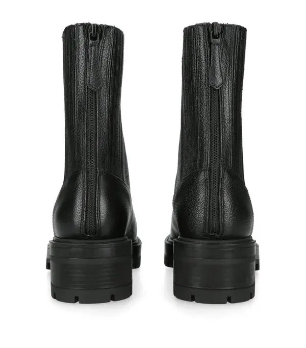 AQUAZZURA Saint Honore Leather Ankle Boots