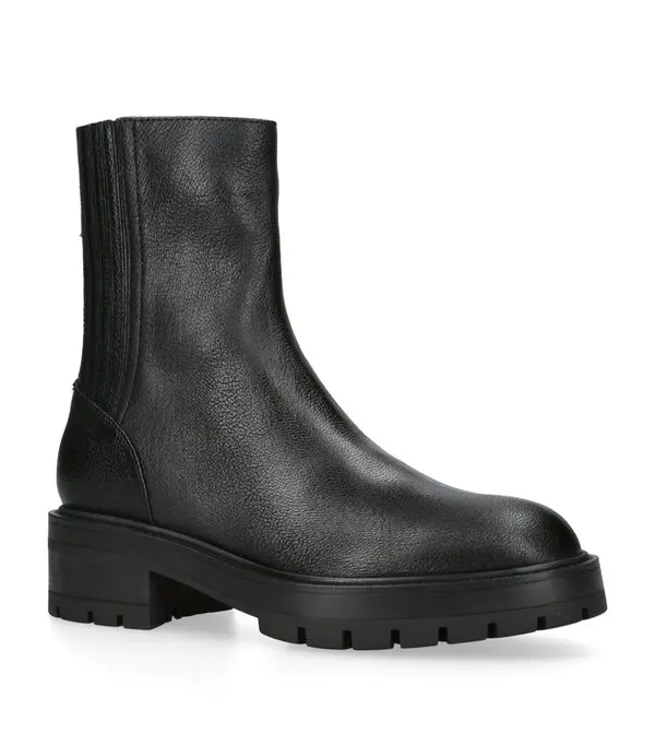 AQUAZZURA Saint Honore Leather Ankle Boots