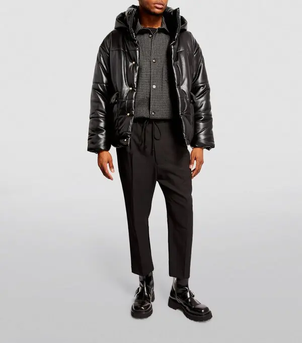 Nanushka Vegan Leather Puffer Jacket