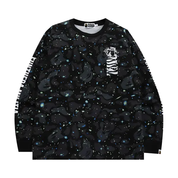 A BATHING APE Space Camo Tiger Long-sleeve Tee