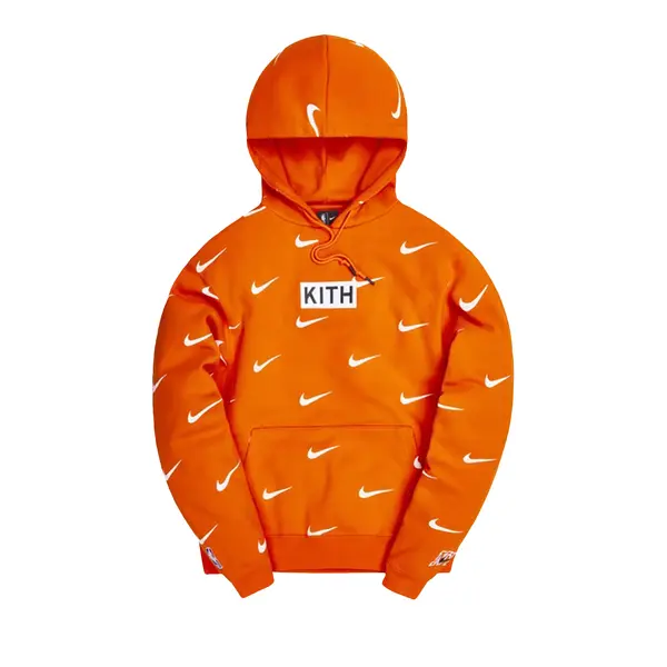 Kith Nike For New York Knicks Aop Hoodie - Orange
