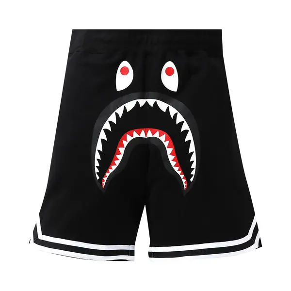 A BATHING APE Shark Basketball Sweat Shorts - Black