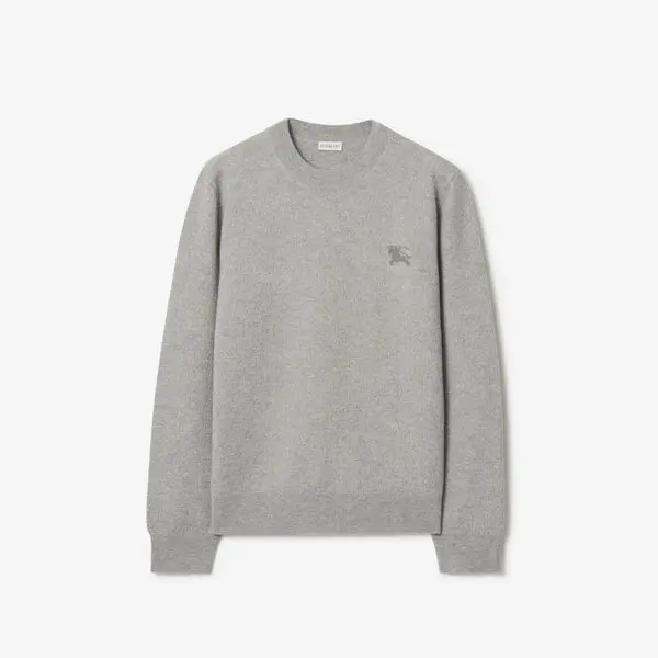 Burberry Lightweight Wool Sweater - Mid Grey Melange