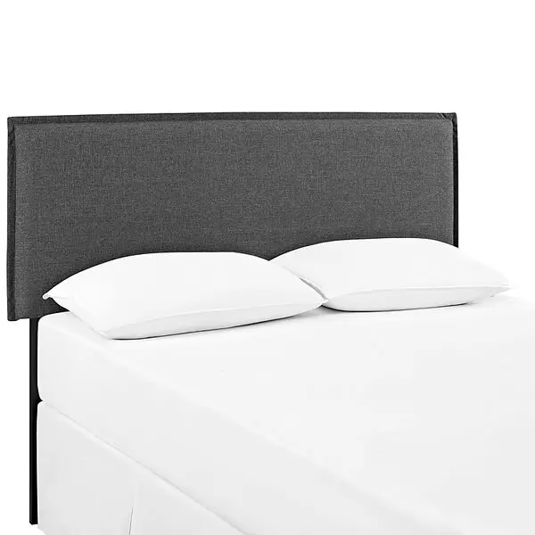 MODWAY Camille Upholstered Fabric Headboard, Twin - Gray