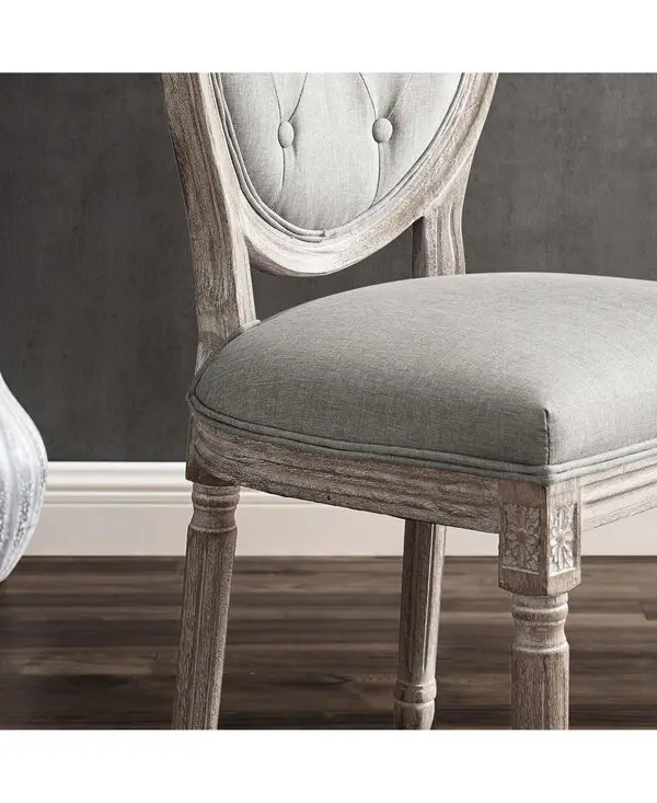 MODWAY Arise Vintage French Upholstered Fabric Dining Side Chair