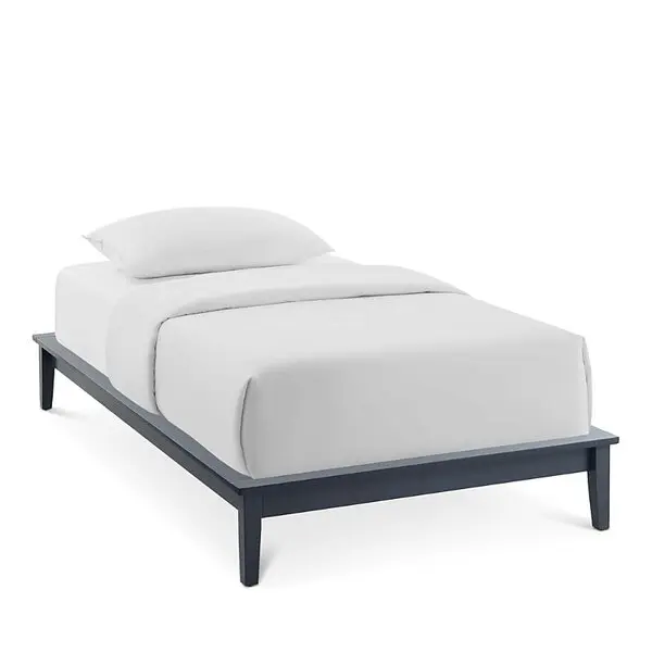 MODWAY Lodge Wood Platform Bed Frame - Gray