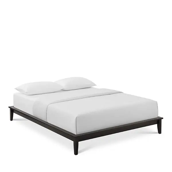 MODWAY Lodge Wood Platform Bed Frame - Walnut
