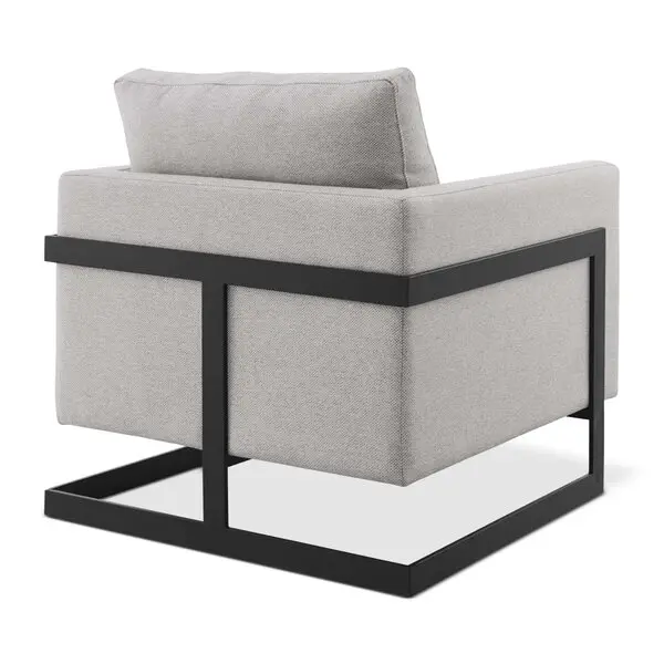 MODWAY Posse Upholstered Fabric Accent Chair - Medium Gray