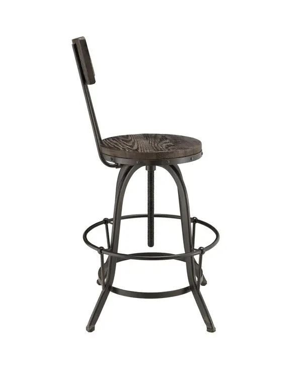 MODWAY Procure Wood Bar Stool - Black