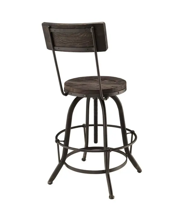 MODWAY Procure Wood Bar Stool - Black