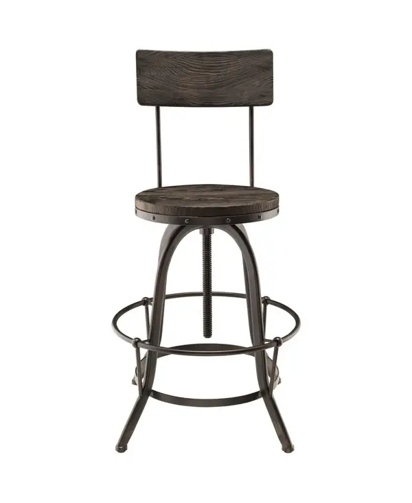 MODWAY Procure Wood Bar Stool - Black