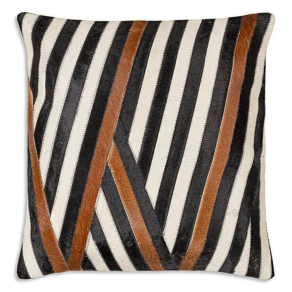 SURYA Nashville Decorative Pillow - Brown/black