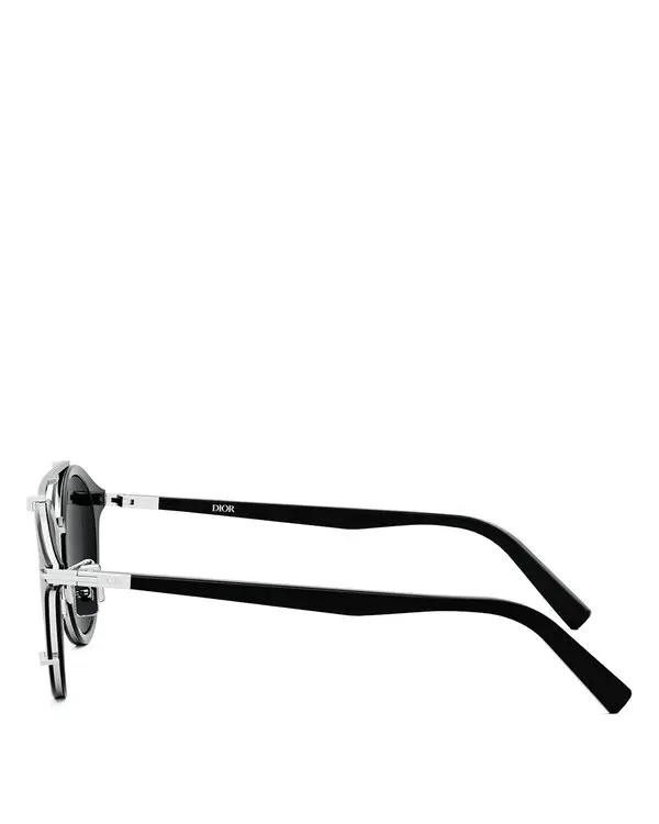 Dior Diorblacksuit Ri Round Sunglasses - Black/gray Solid