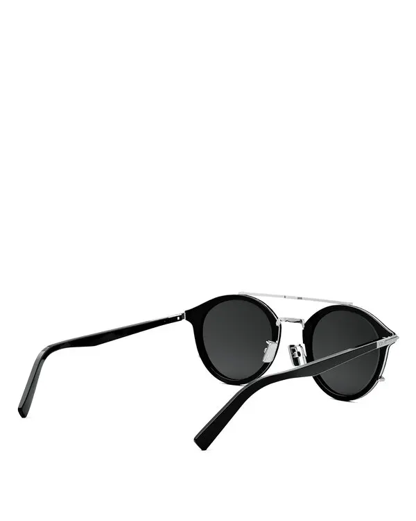 Dior Diorblacksuit Ri Round Sunglasses - Black/gray Solid