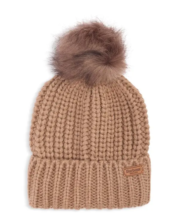Barbour Saltburn Knit Beanie - Mink