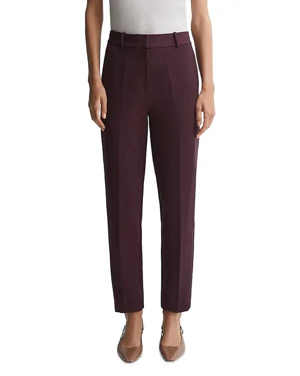 REISS Gabi Slim Leg Trousers - Berry
