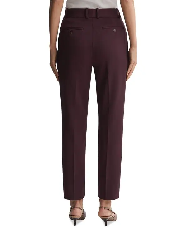 REISS Gabi Slim Leg Trousers - Berry