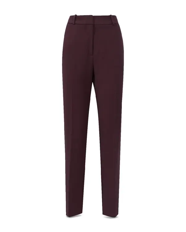 REISS Gabi Slim Leg Trousers - Berry