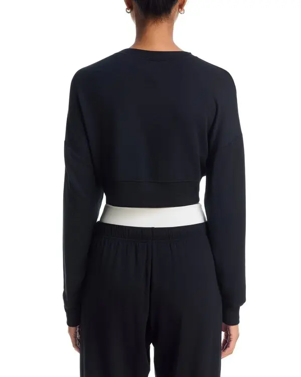 Splits59 Noah Fleece Crop Sweatshirt - Black