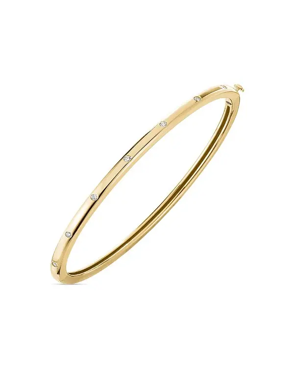 Roberto Coin 18k Classica Diamond Bangle Bracelet - Gold