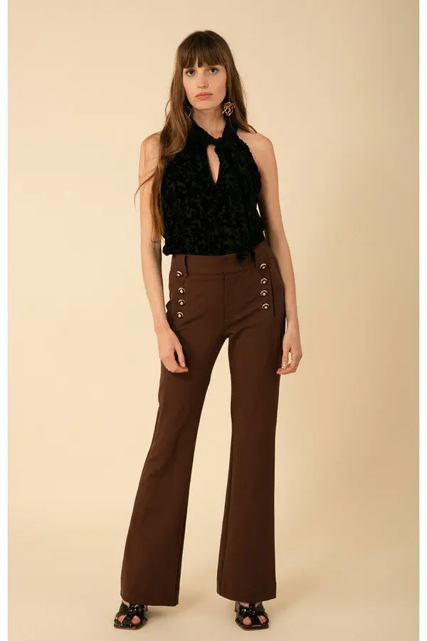 Hale Bob Aya Ponte Pant - Brown