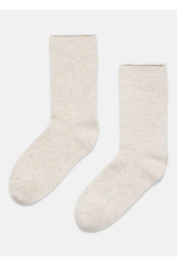 Vince Cashmere Jersey Short Socks - Neutral