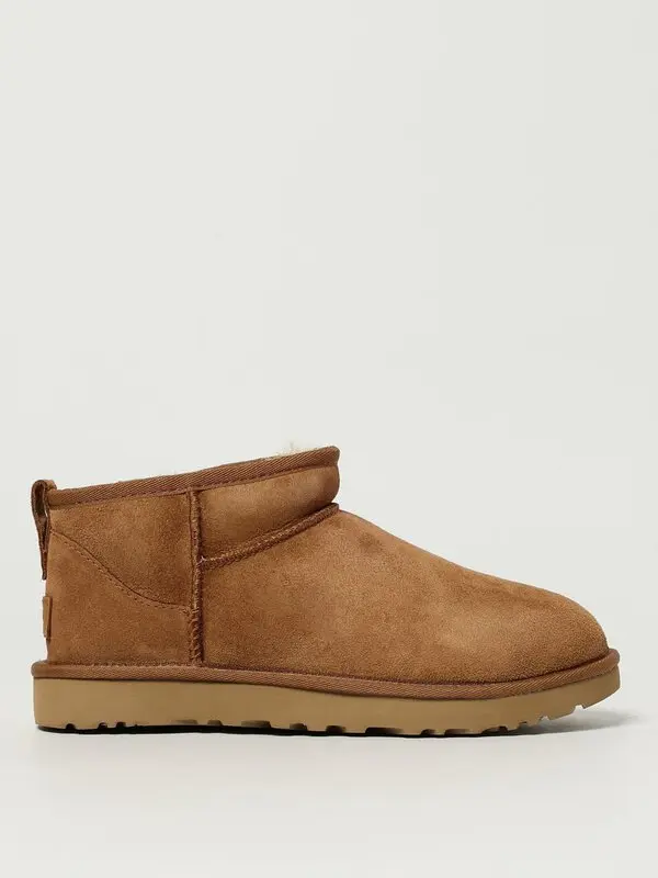 UGG Classic Ultra Mini Waterproof Suede Platform Ankle Boots - Brown
