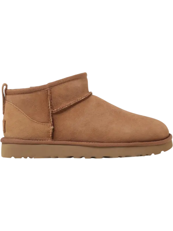 UGG Classic Ultra Mini Waterproof Suede Platform Ankle Boots - Hazel