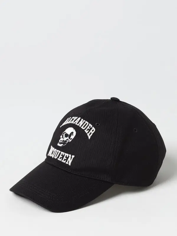 Alexander McQueen Embroidered Cotton Baseball Cap - Black 1