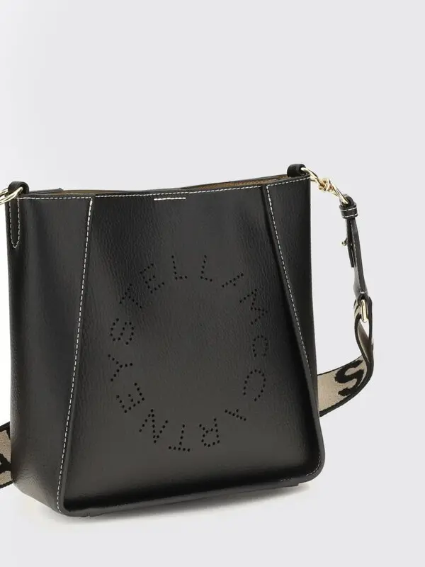 Stella McCartney Perforated Faux Leather Crossbody Bag - Black