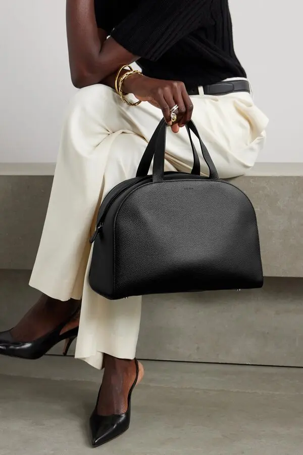 THE ROW Bowling Two Textured-leather Tote