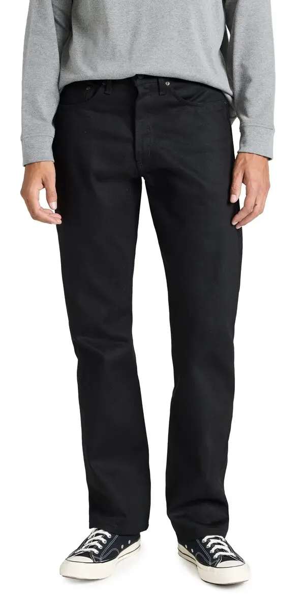 Naked & Famous Denim True Guy Solid Selvedge Jeans - Black