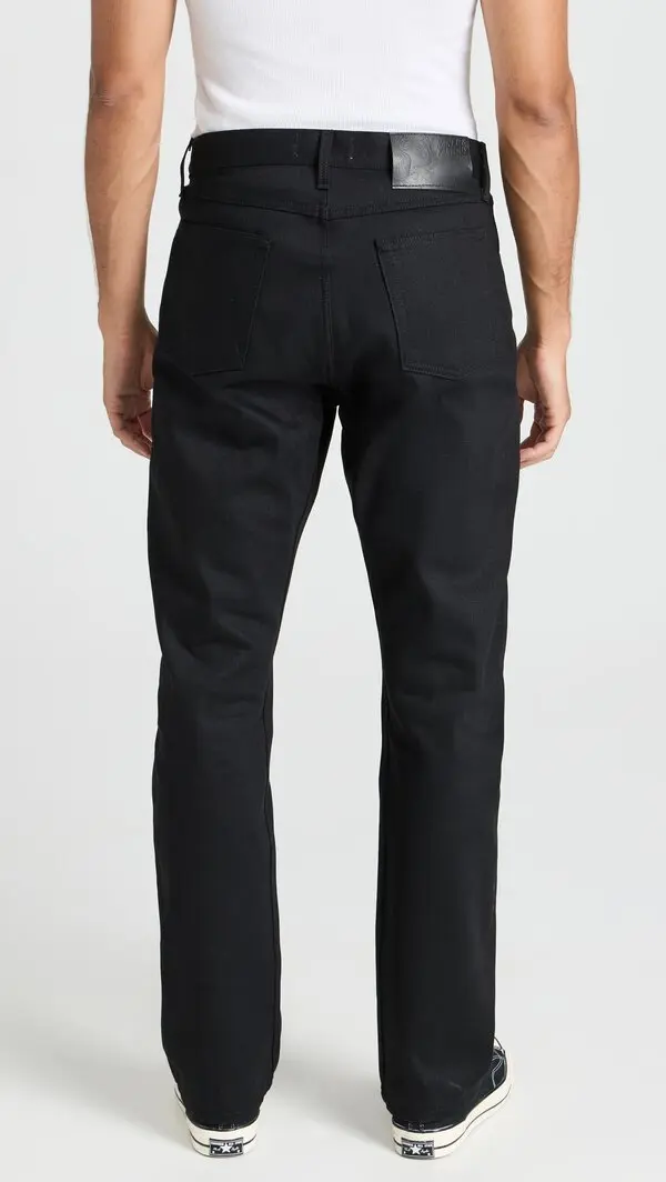 Naked & Famous Denim True Guy Solid Selvedge Jeans - Black