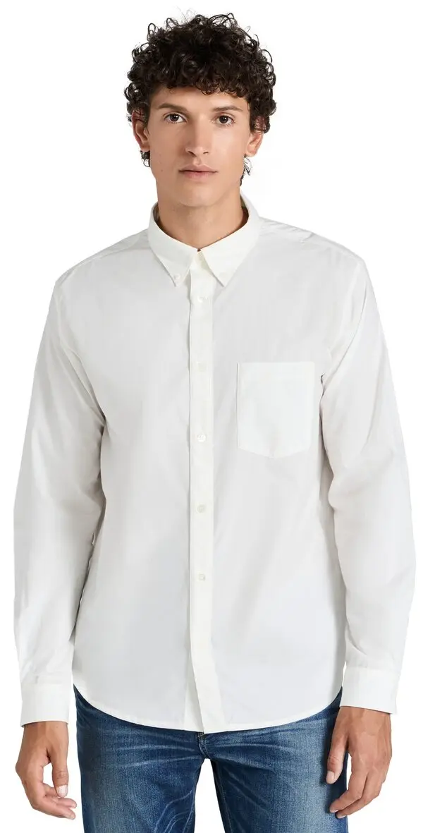 A.p.c. A. P.c. Edouard Poplin Button Down Shirt - White