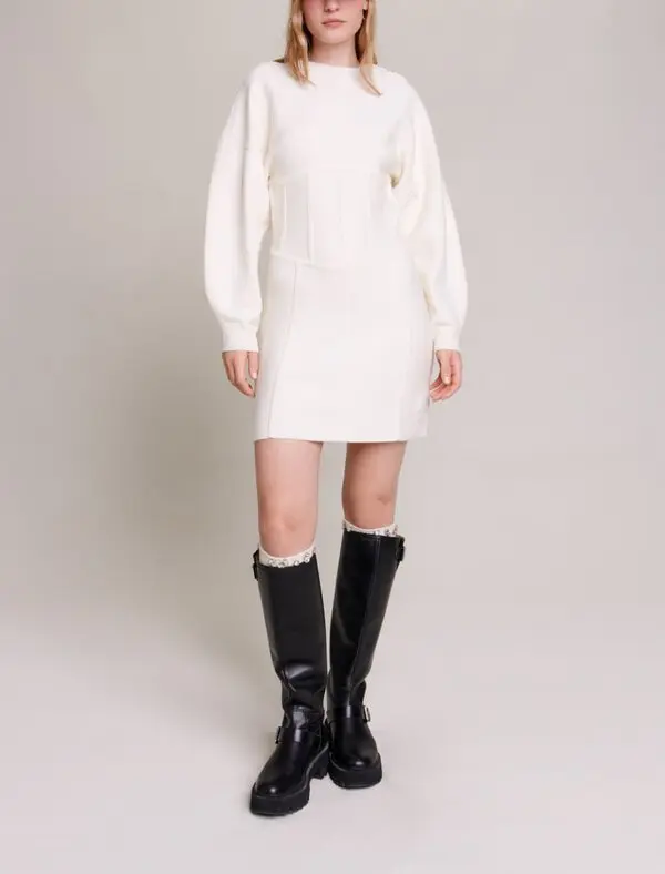 Maje Corset Effect Jumper Dress