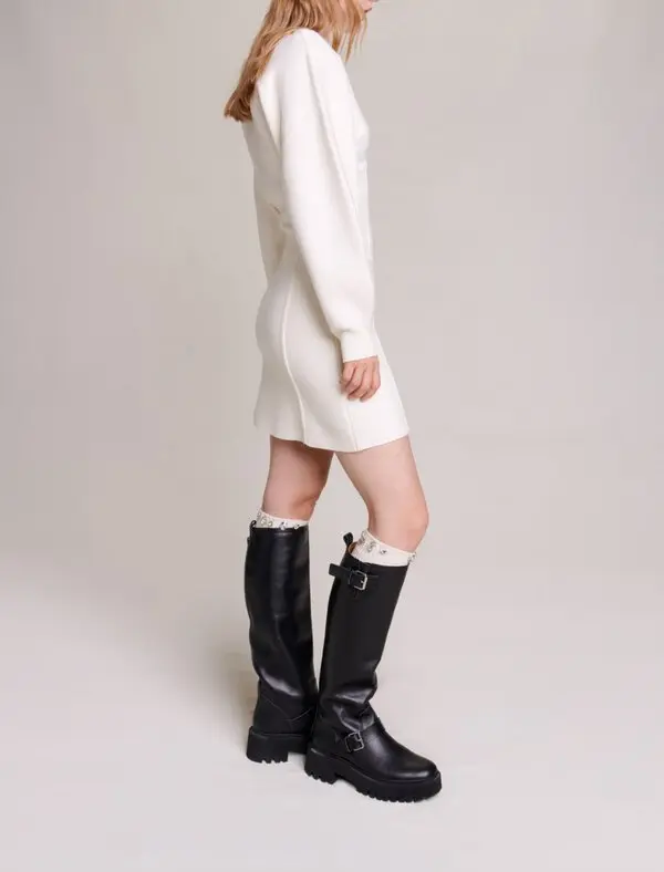 Maje Corset Effect Jumper Dress